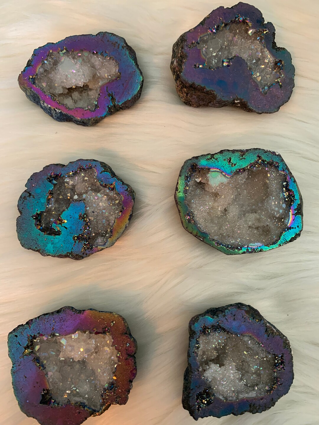 1 Piece Beautiful Blue/purple Angel Aura Geode. Sparkle- Crystal- One ...