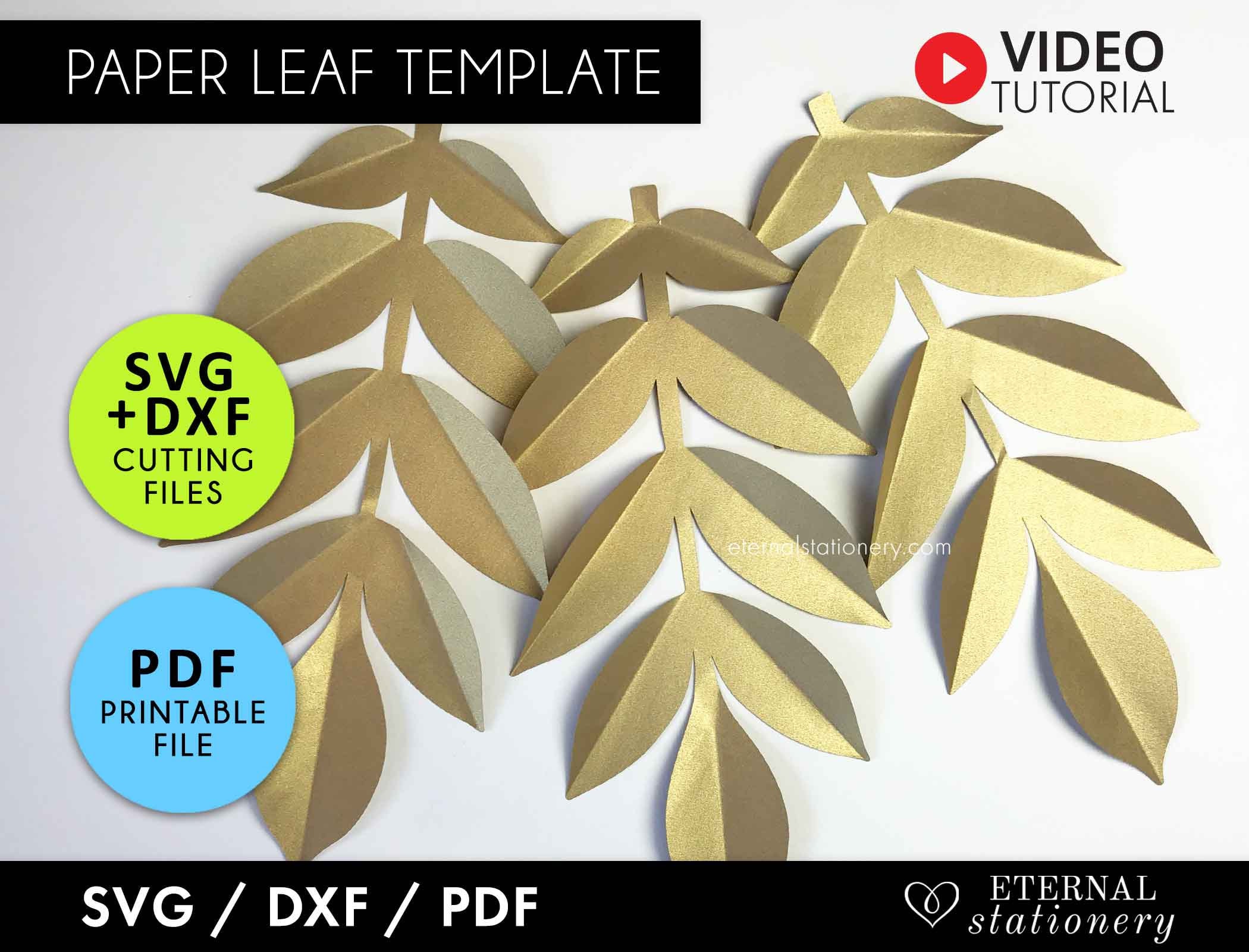 Hojas svg Hojas Svg Bundle Plantilla De Hoja De Papel - Etsy México