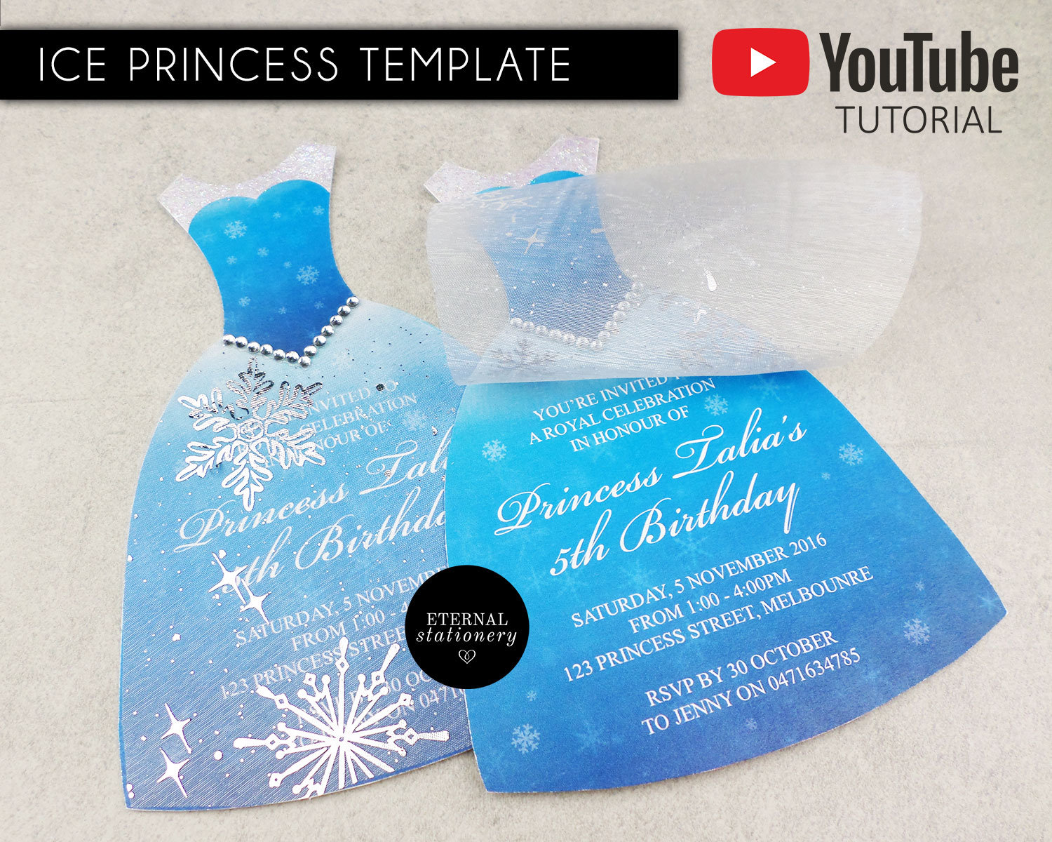 Princess Dress Invitation Template