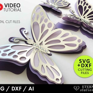 Butterfly Template 3D Butterfly SVG Paper Butterfly SVG - Etsy Australia