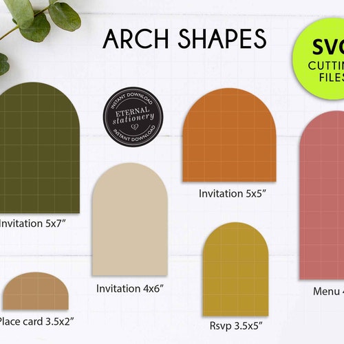 Arch Shape SVG File Arch Wedding Invitations Simple Arch - Etsy