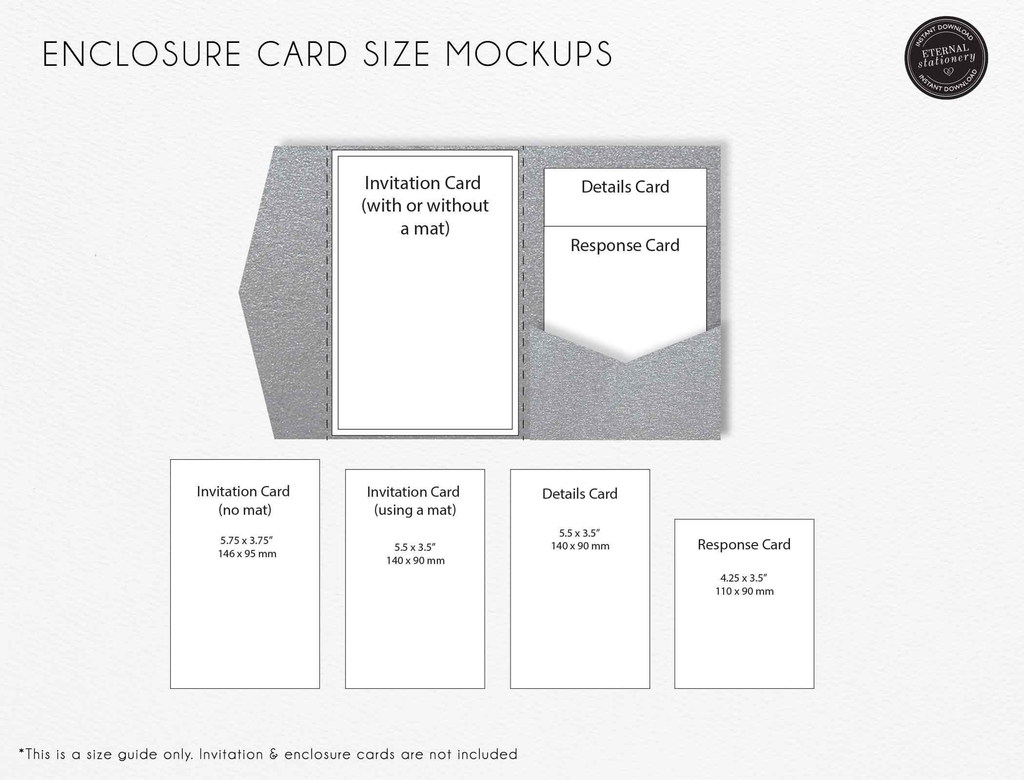 4x6 Pocket Wedding Invitation Template PDF Pocket Invitation | Etsy