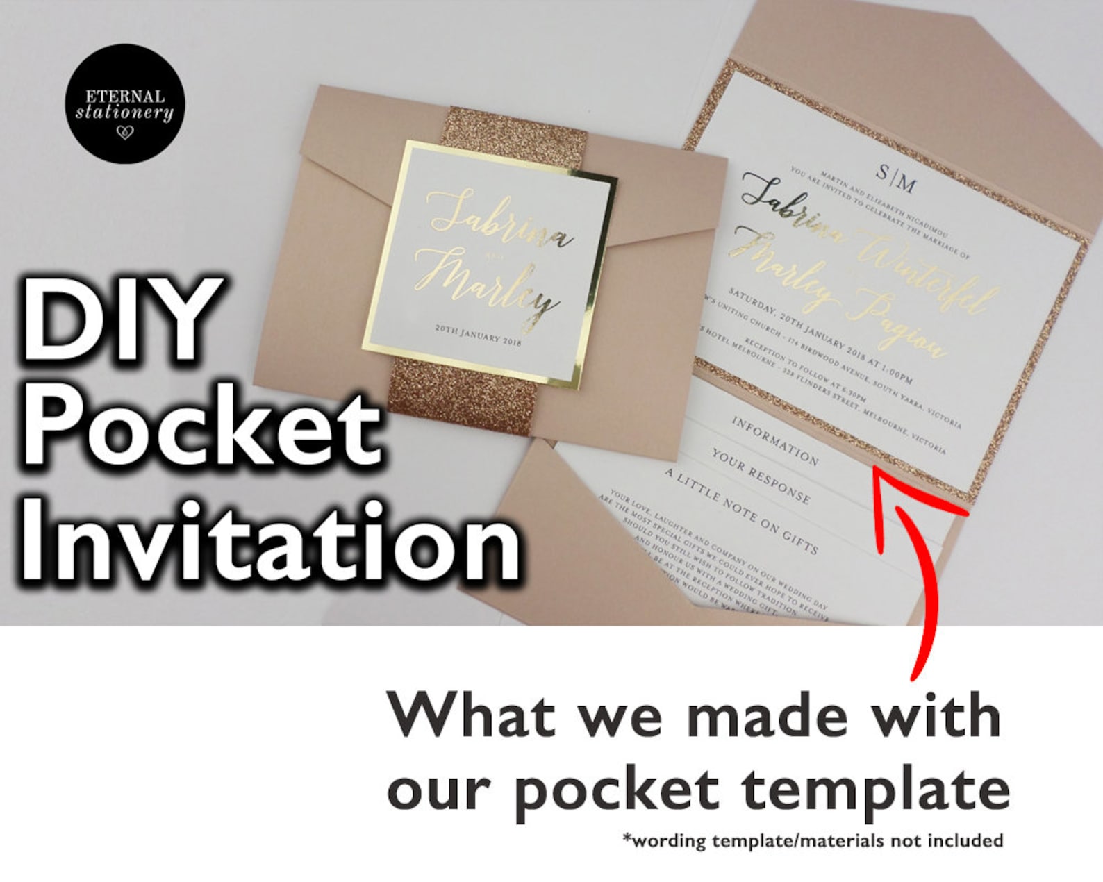 4x6 Trifold Pocket Wedding Invitation Template (SVG DXF PDF) - Etsy ...