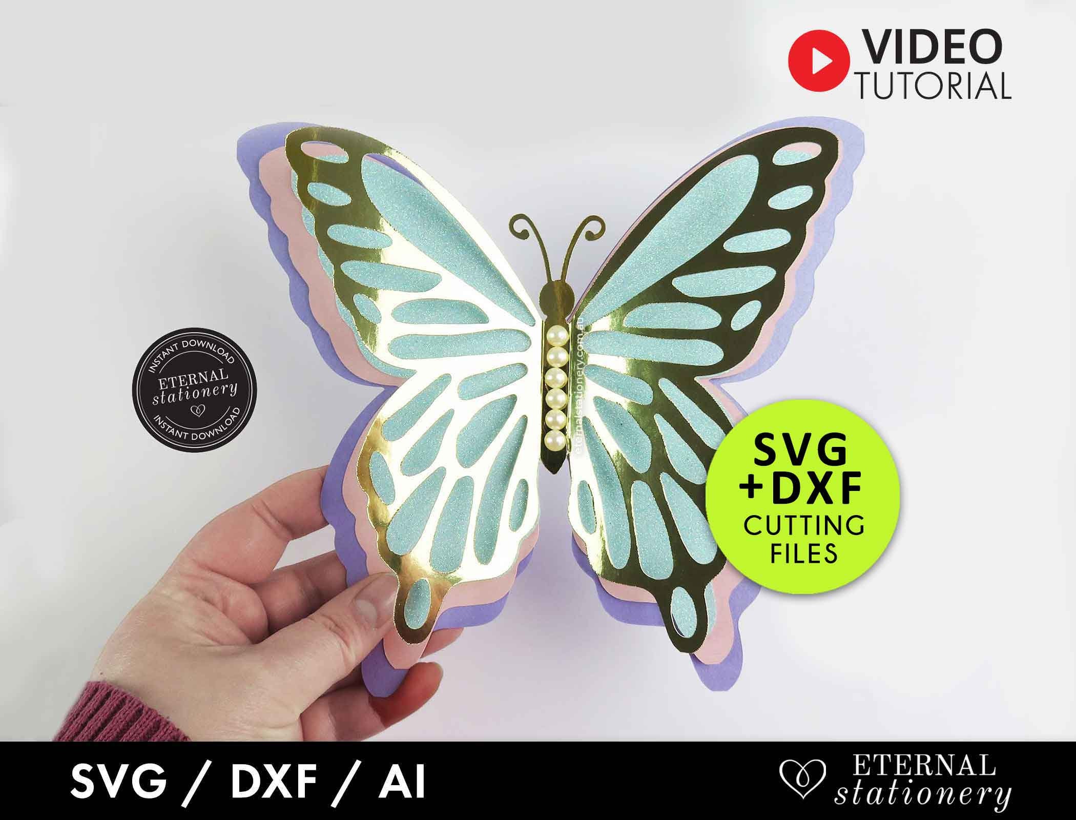 Mariposa SVG Plantilla de mariposa 3D Mariposa 3D SVG - Etsy España