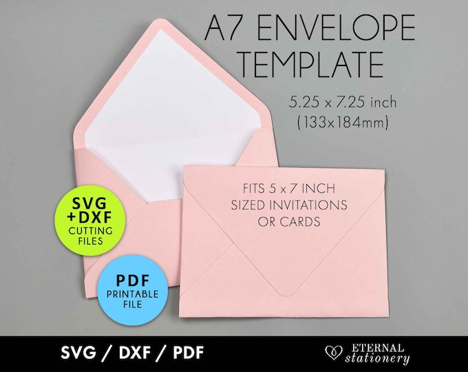 Euro Flap Envelope SVG Template - 8 Sizes, Envelope Template Svg ...
