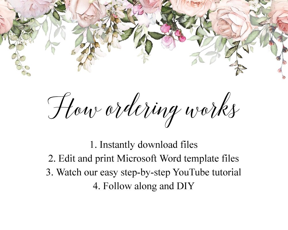 Editable Microsoft Word Wedding Invitation Suite Template - Etsy Australia