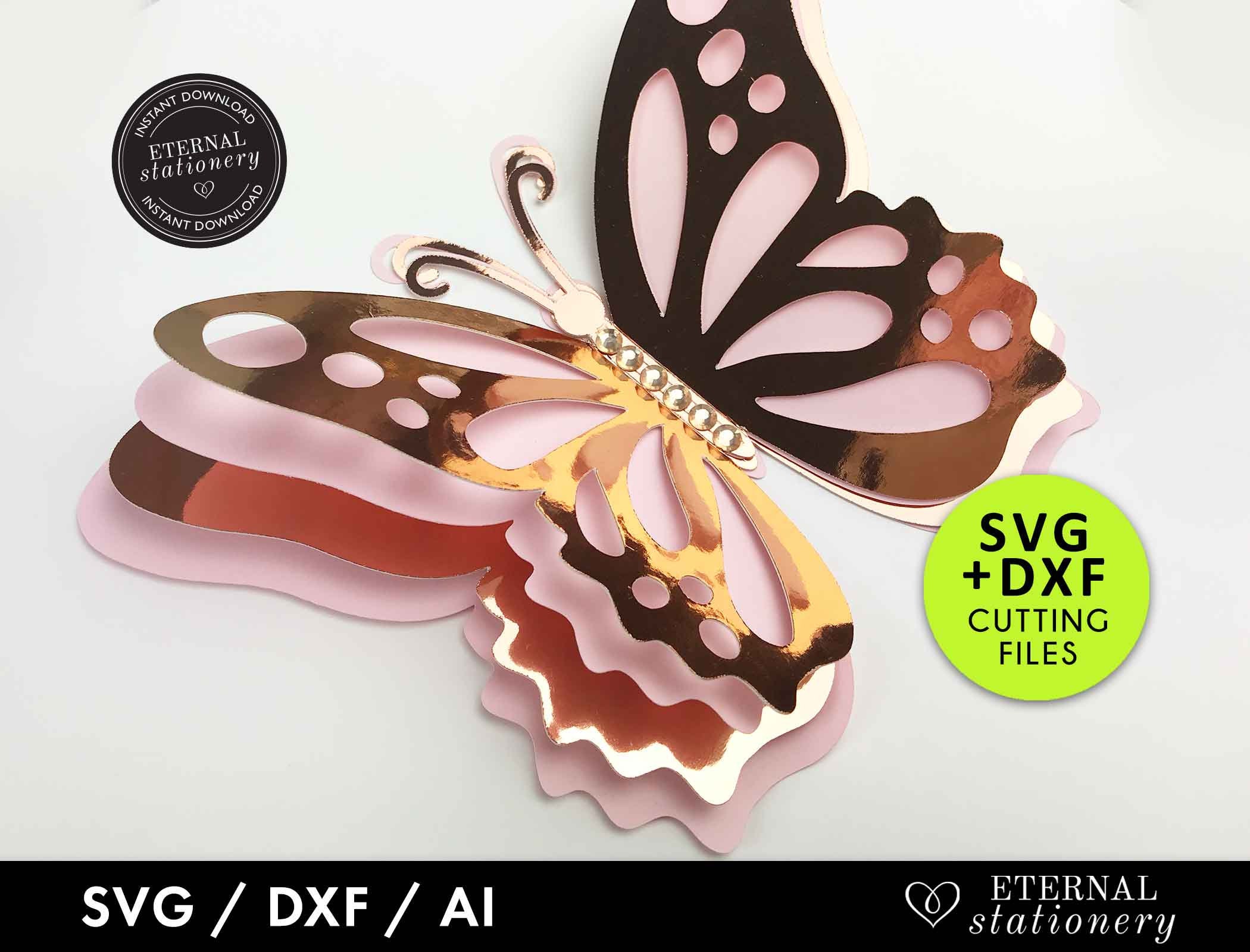 Butterfly SVG 3D Butterfly Svg Butterfly Template Layered - Etsy Australia