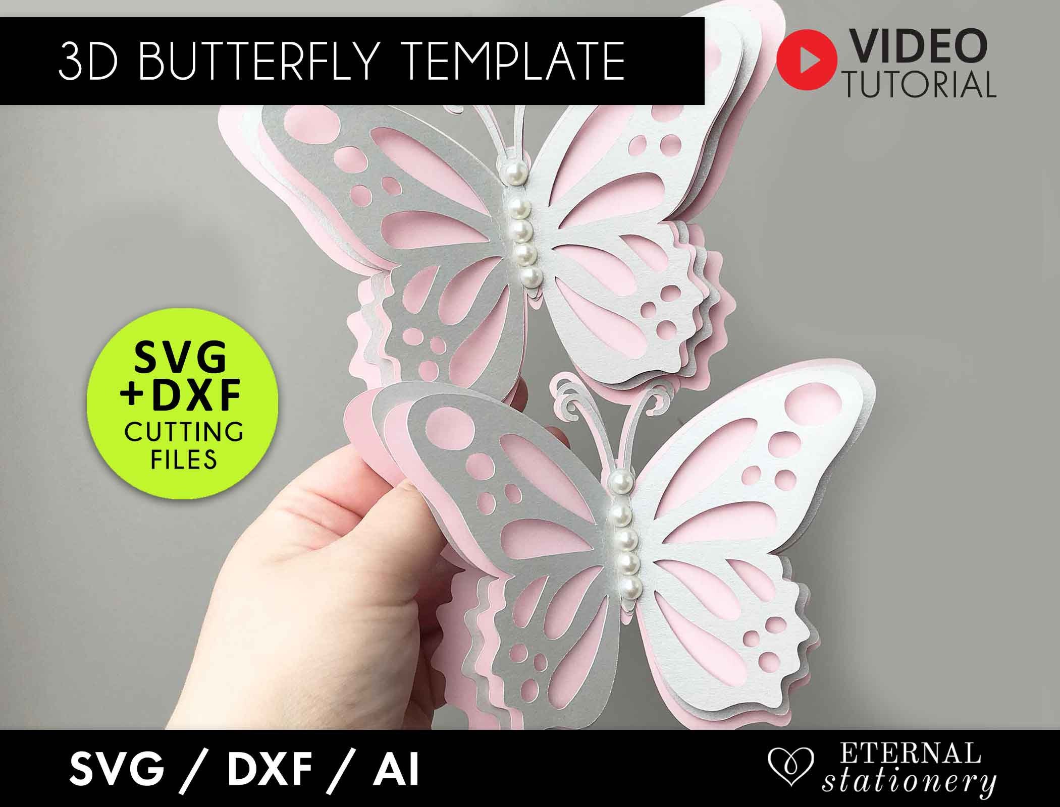 Butterfly SVG 3D Butterfly Svg Butterfly Template Layered - Etsy Australia