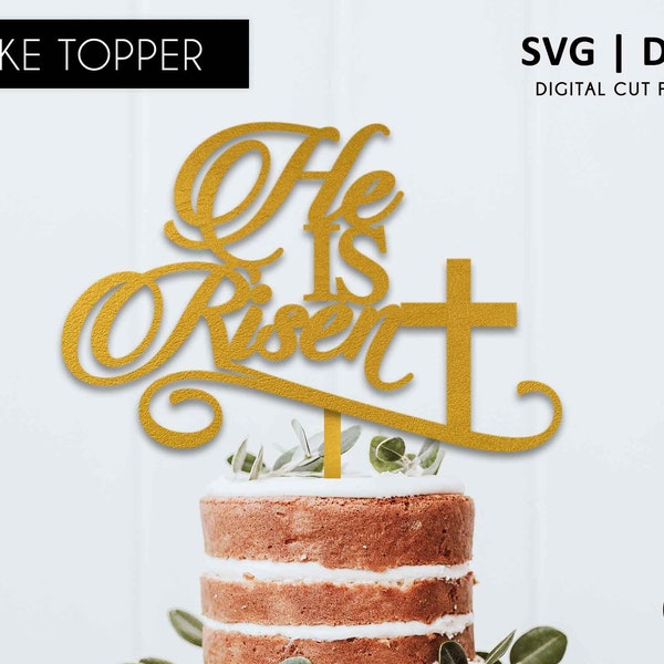 He is Risen Cake Topper - Etsy