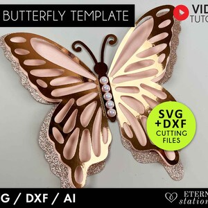 3D Butterfly SVG, Layered Butterfly SVG, Paper Butterfly Svg, Butterfly ...