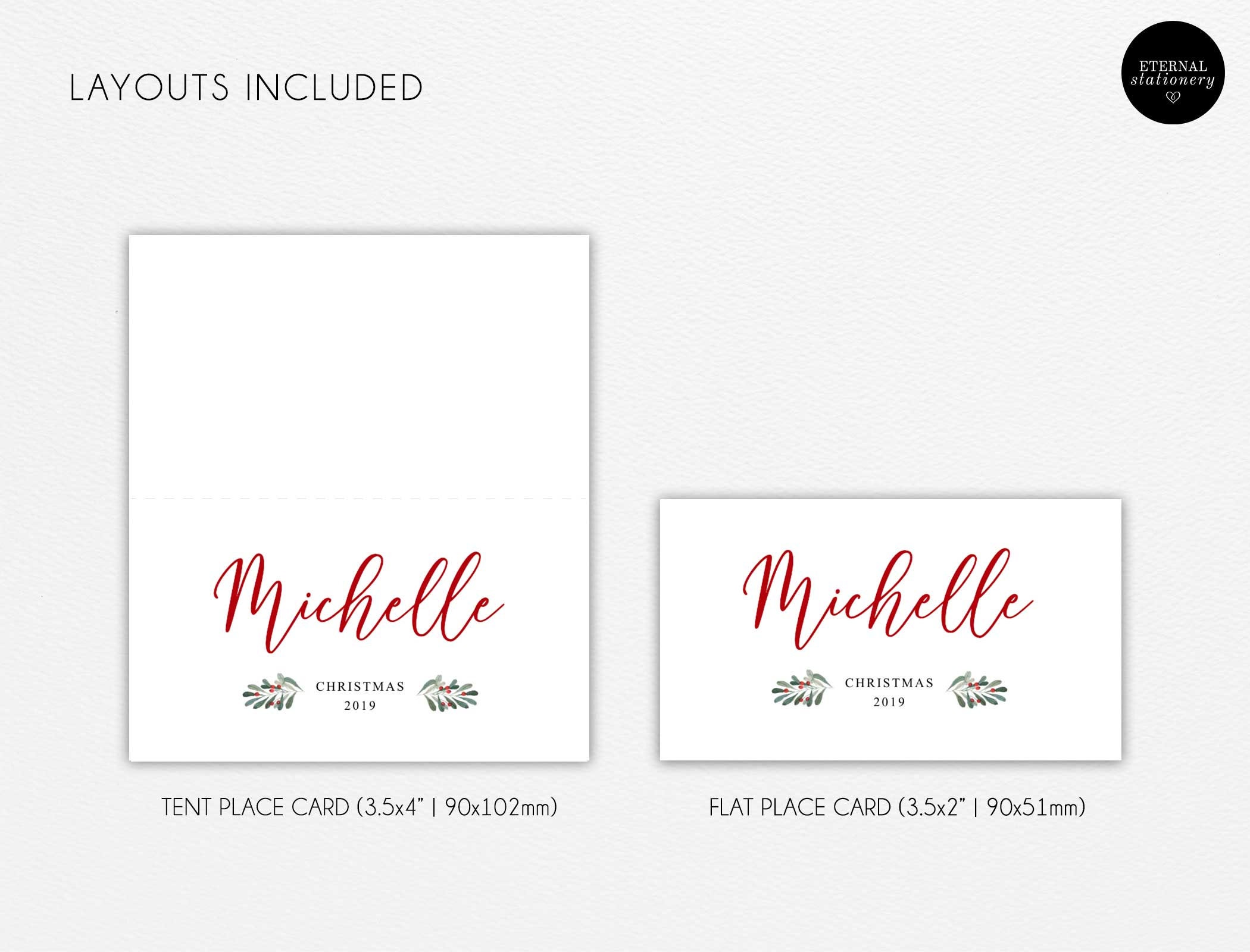 Editable Christmas Menu and Place Card Templates Editable - Etsy Australia