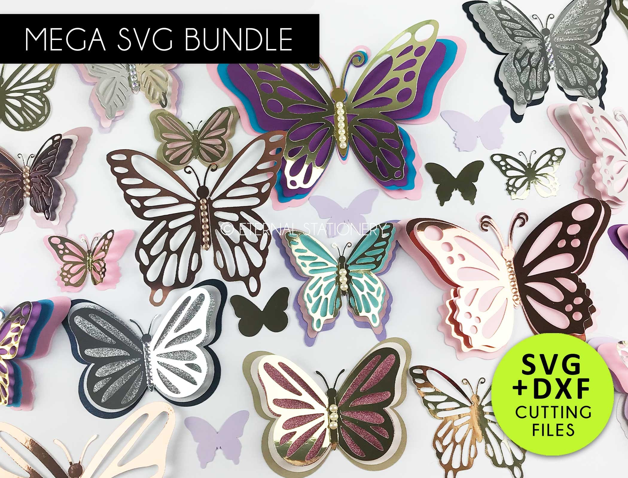 BIG Butterfly SVG Bundle Butterfly SVG 3D Butterfly Svg - Etsy