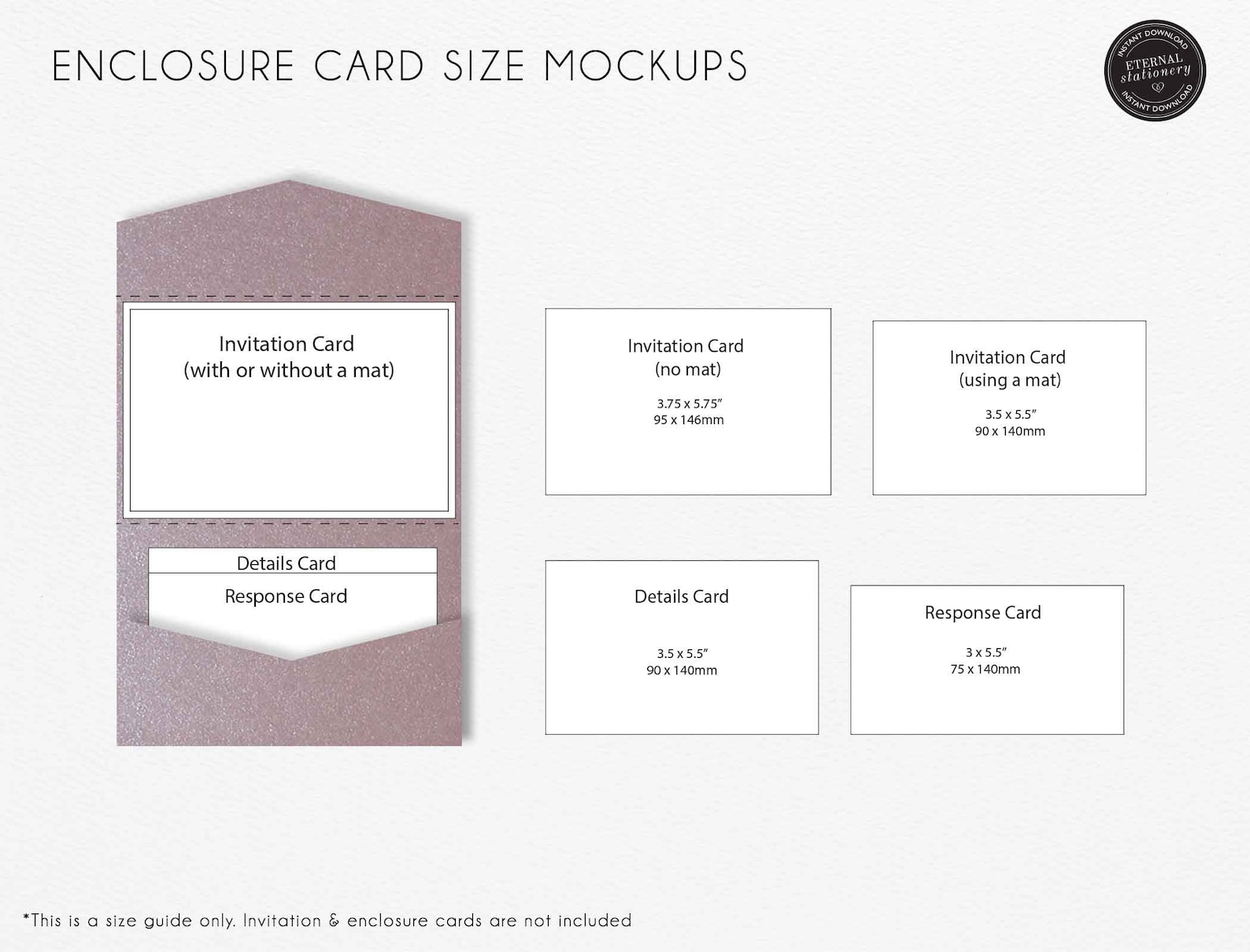 4x6 Pocket Wedding Invitation Template: Tri-fold Folio (PDF) - Etsy