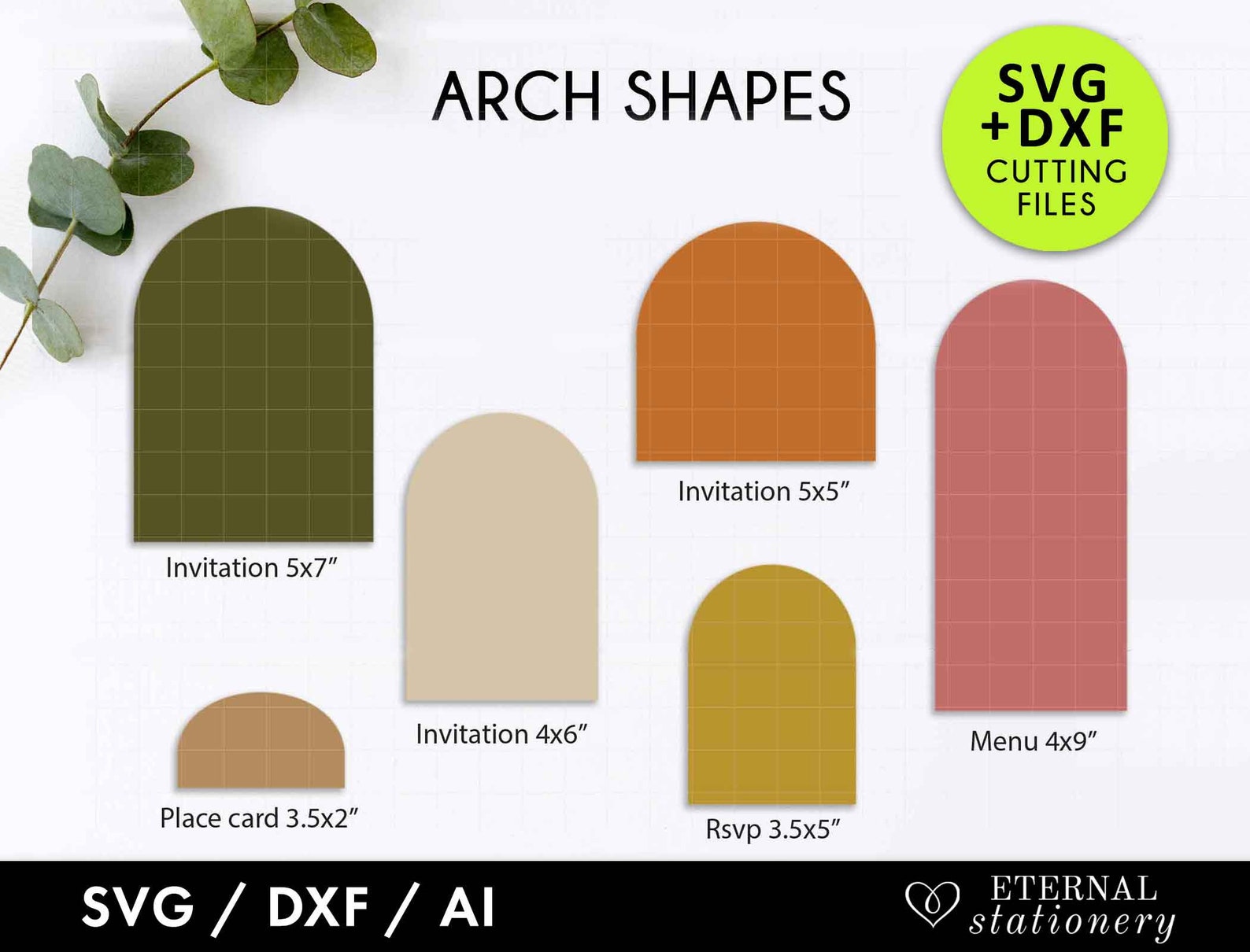 Arch Shape SVG File Arch Wedding Invitations Simple Arch - Etsy