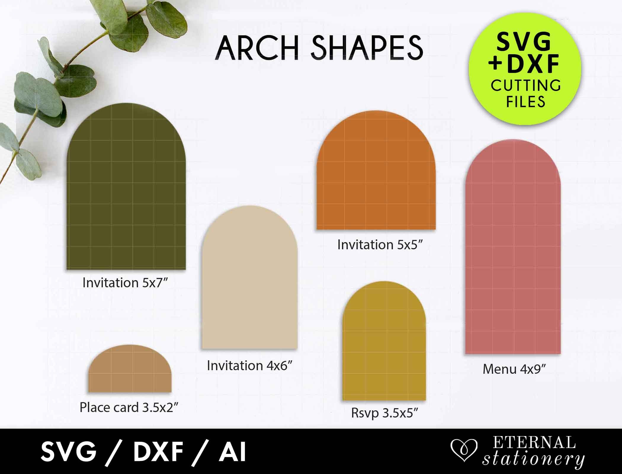 Arch Shape SVG File Arch Wedding Invitations Simple Arch - Etsy