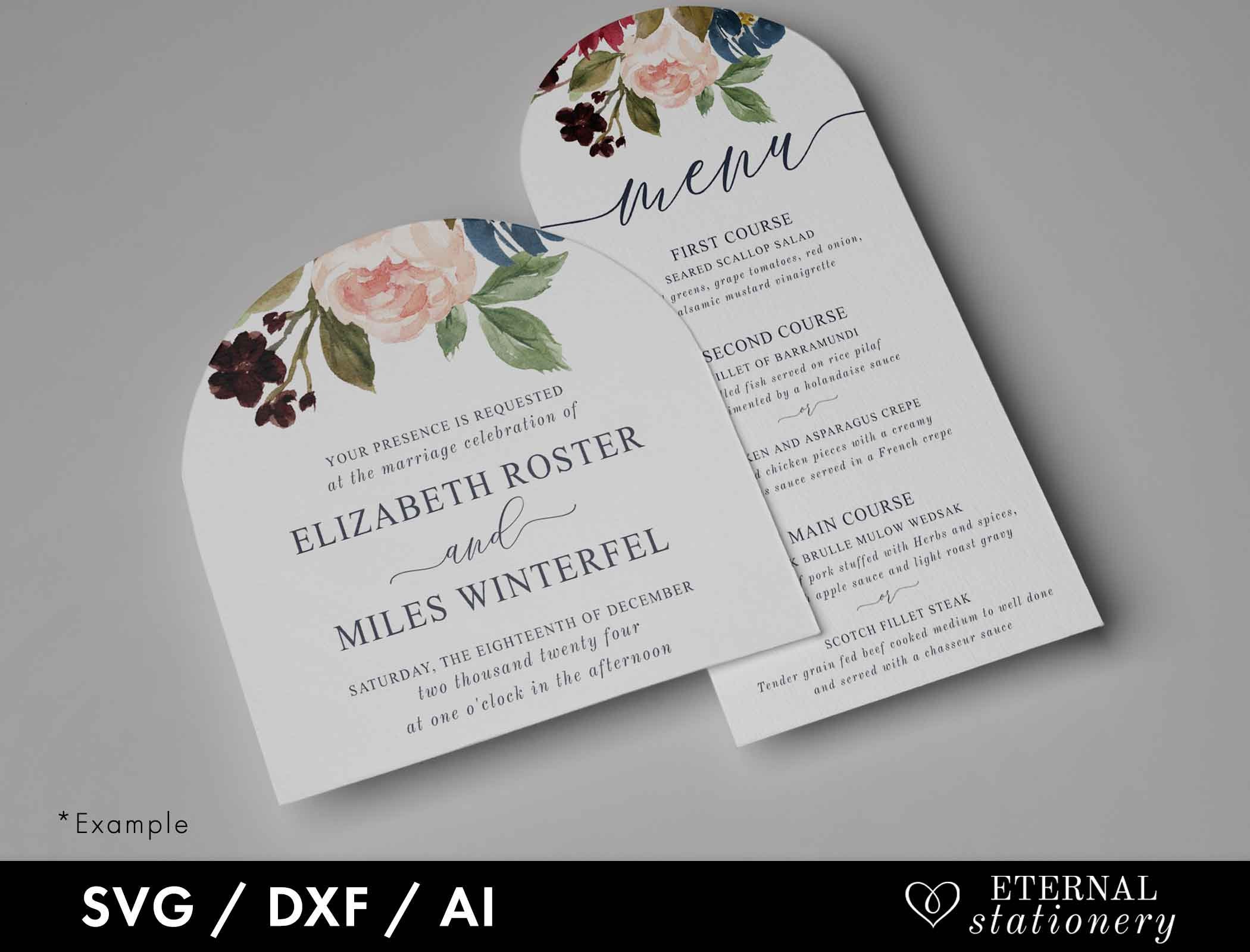 Arch Shape SVG File Arch Wedding Invitations Simple Arch - Etsy