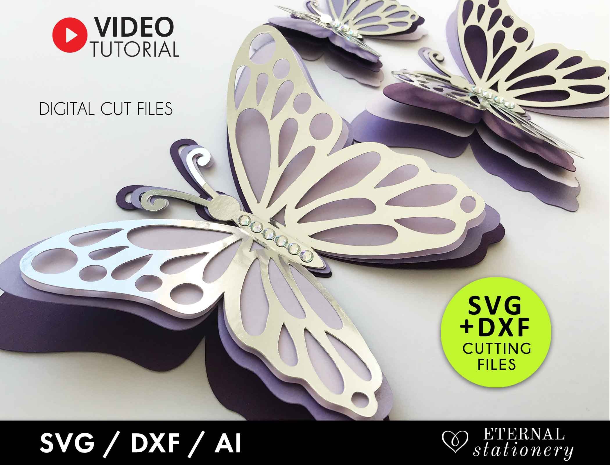 Butterfly Template 3D Butterfly SVG Paper Butterfly SVG - Etsy Australia