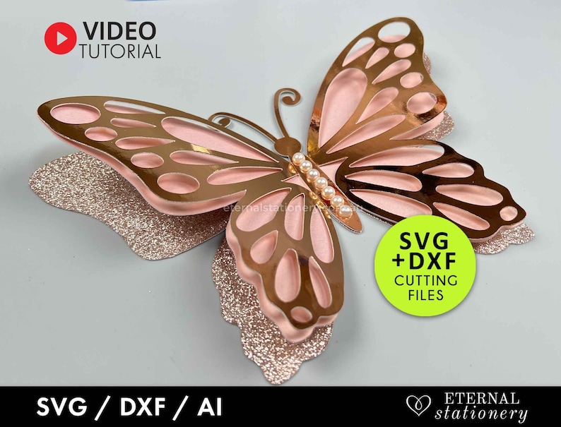 Large 3D Butterfly SVG Butterfly SVG 3D Paper Butterfly SVG - Etsy