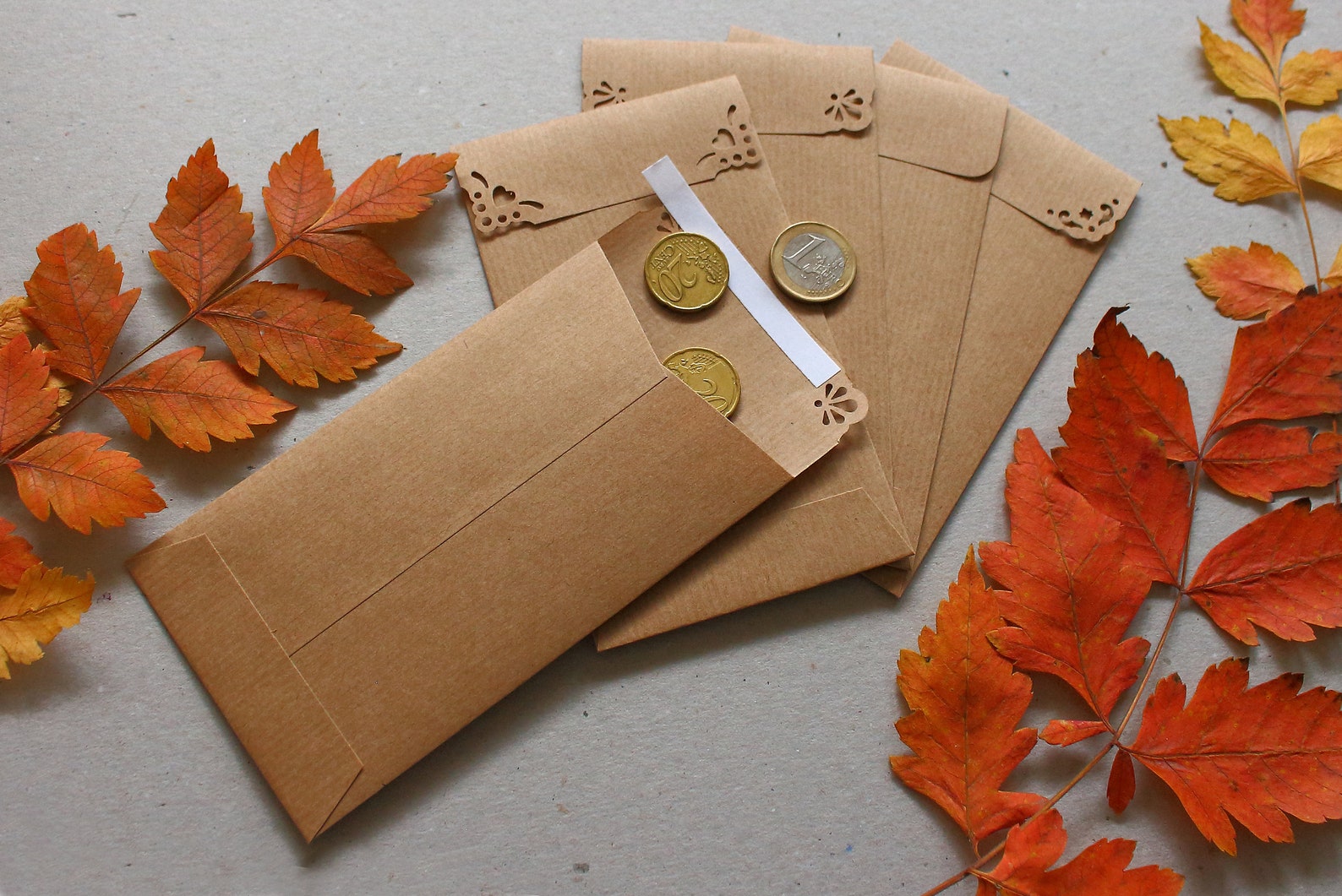 50 Kraft Envelopes Recycled Paper Envelopes 5 Coin - Etsy