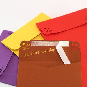 50 Small Coin Envelopes Size 80mm X 140mm - Color Paper Envelopes ...