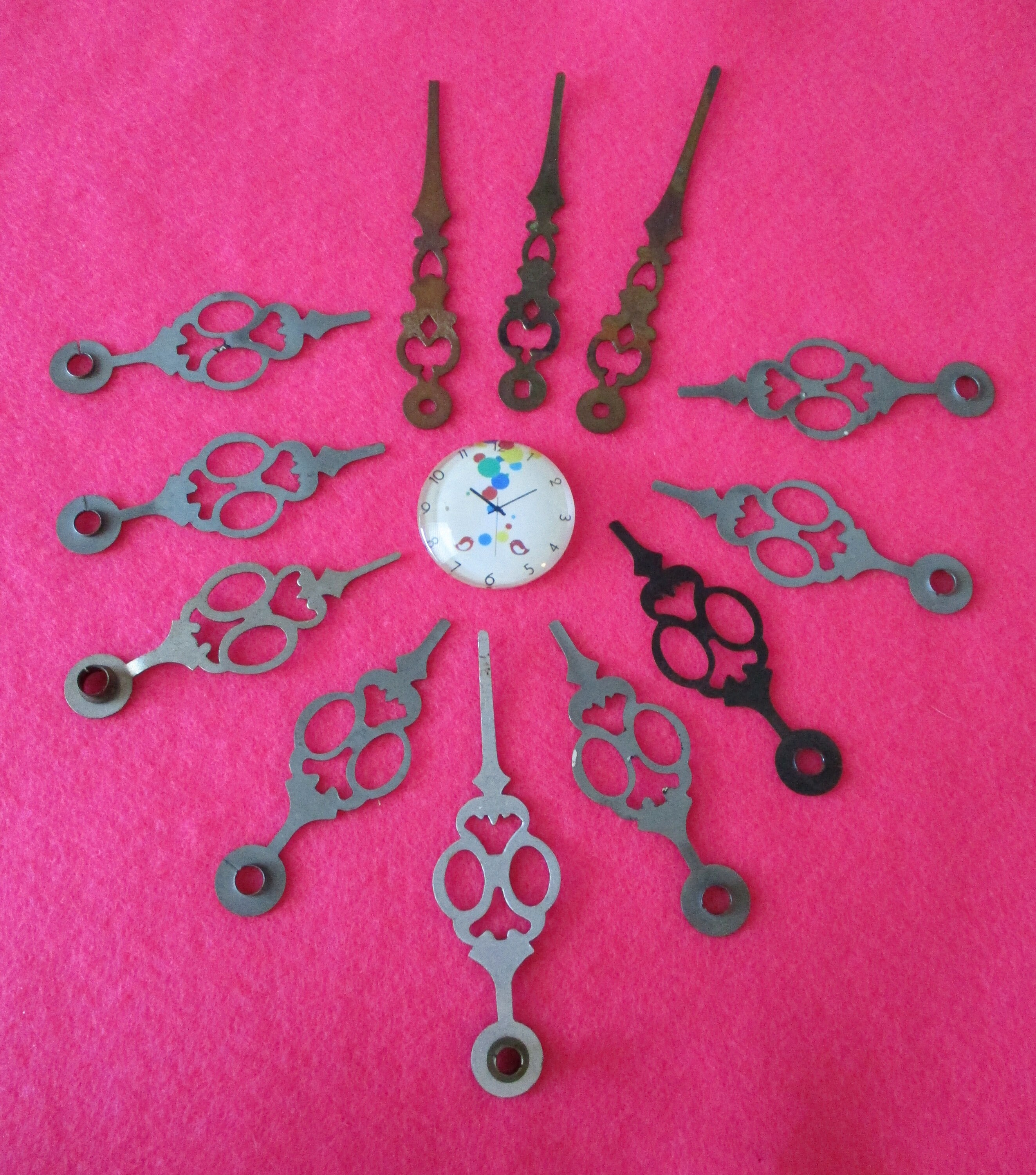 12 Vintage Black Mixed Metals Clock Hands for Your Clock Projects ...