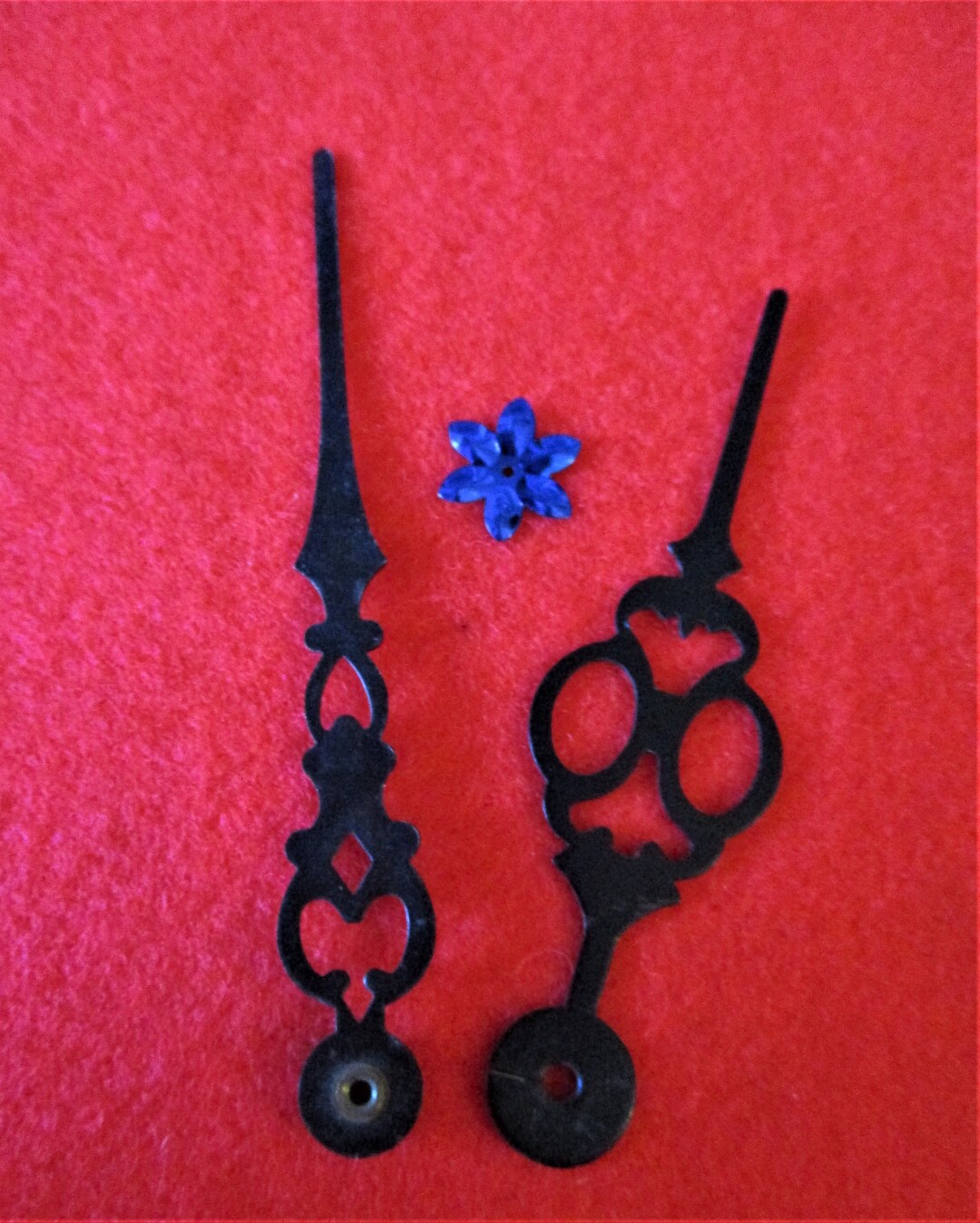 1 Pair of Black Painted Solid Brass Fancy Design Clock Hands for ...