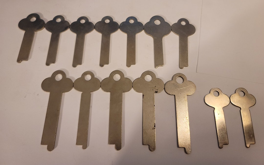 Lot of 14 Blank Aluminum Ilco Keys - Various Sizes - STK #1017 - Etsy