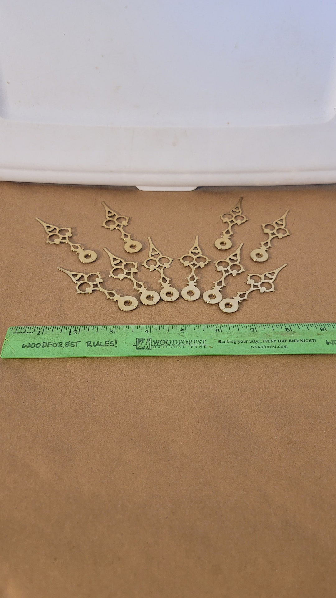 Lot of 10 Identical Gold Serpentine Style Vintage Hour Hands - STK ...