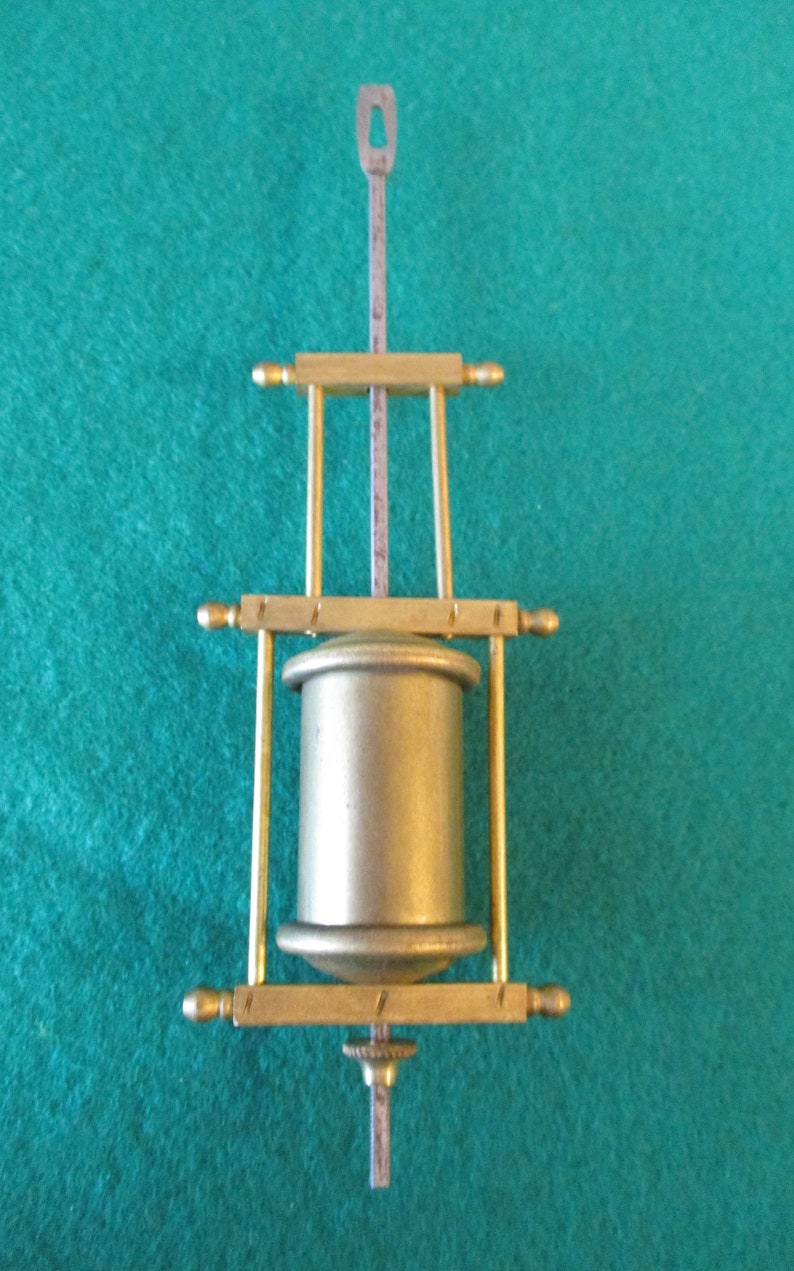 Original Antique Single Barrel Clock Pendulum Solid Brass & - Etsy