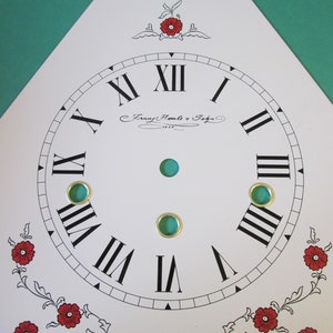 12" X 8 1/2" New Reproduction German Made Hermle Steeple Clock Dial for ...