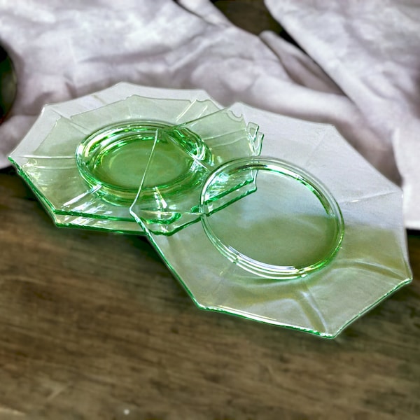 Green Glass Dishes - Etsy Green Glass Dishes - Etsy
