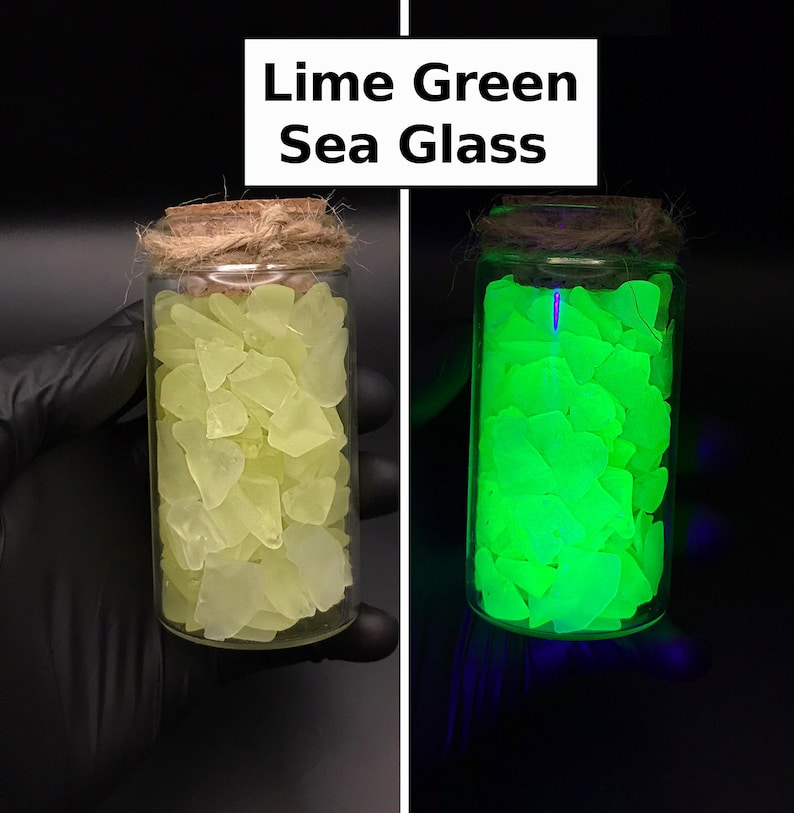 Mega-sized Vial of Crushed Uranium Sea Glass, UV 395/365nm Reactive ...