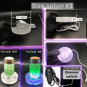 Round 395nm LED UV Light Display Base for Uranium Glass, Translucent ...