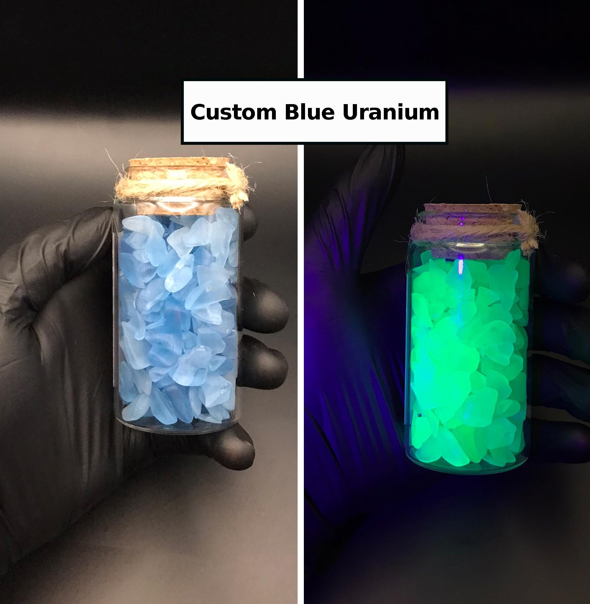 Mega-sized Vial of Crushed Uranium Sea Glass, UV 395/365nm Reactive ...