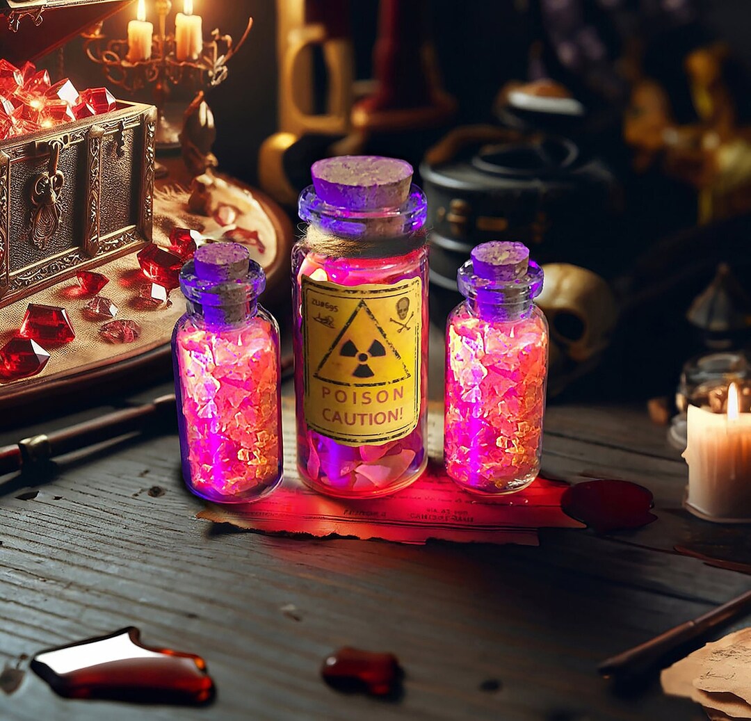 Crushed UV Reactive Cadmium Sea Glass in 2" Vintage Style Jar ...