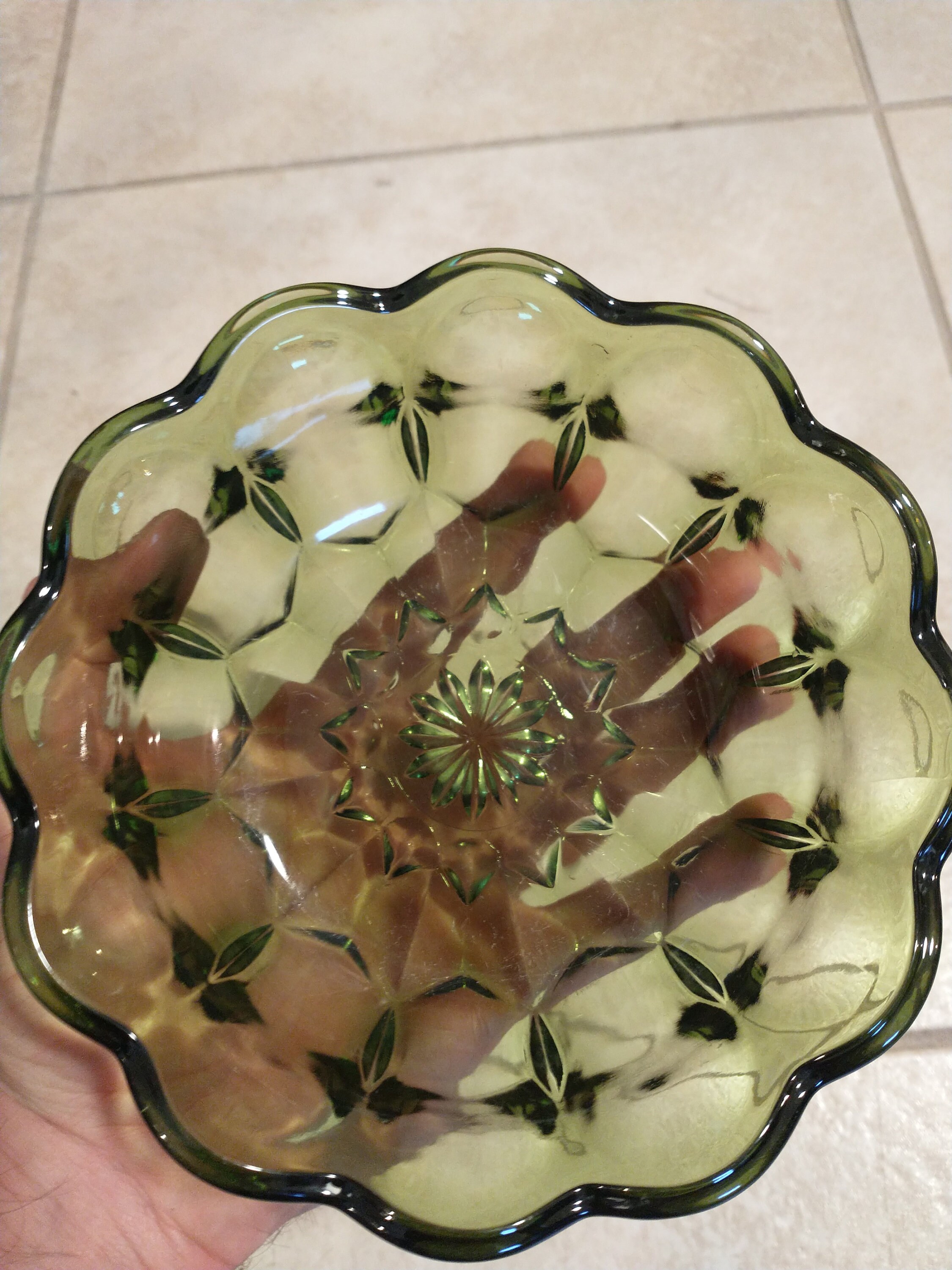 Anchor Hocking 6 Fairfield Pattern Avocado-green - Etsy