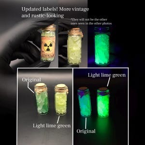 Vintage-style Crushed Uranium Sea Glass in 2" Vial, Fun Radioactive ...