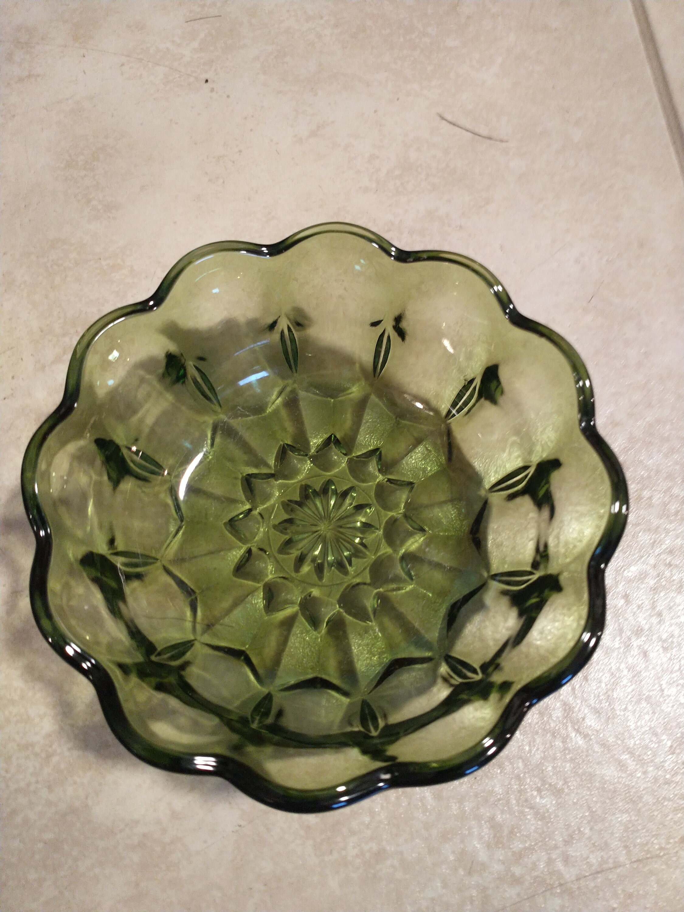 Anchor Hocking 6 Fairfield Pattern Avocado-green - Etsy