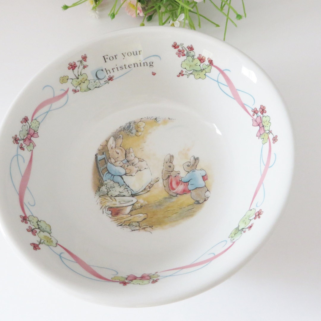 Wedgwood Peter Rabbit Christening Vintage 1990's Bowl, Christening Gift ...