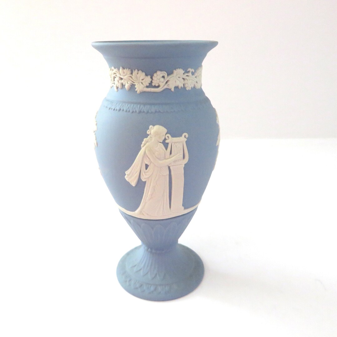 Wedgwood Jasperware Small Blue Baluster Vase, Jasperware Collector ...