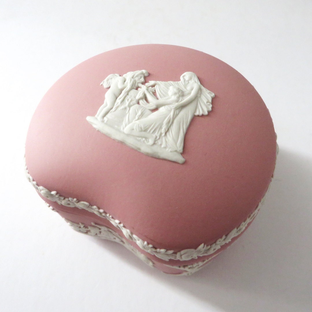 Wedgwood Pink Jasperware Bean Shape Trinket Box - Etsy