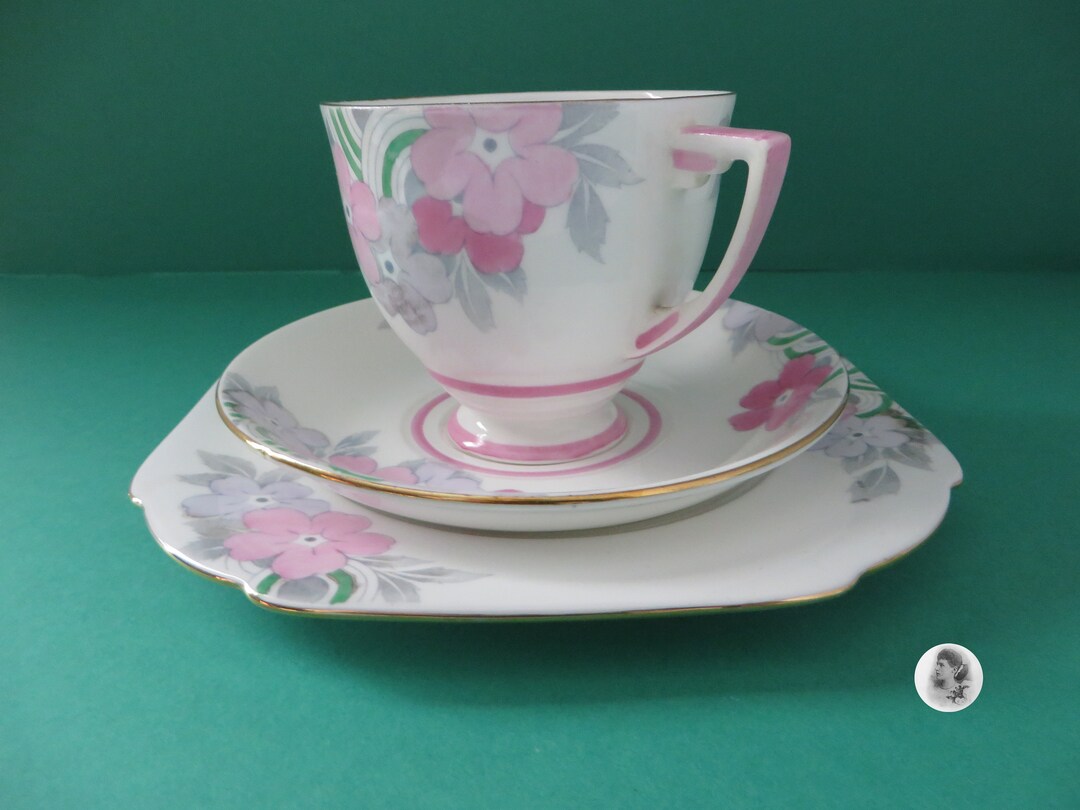 Grafton Vintage 1930's Art Deco Tea Trio Grafton China - Etsy UK