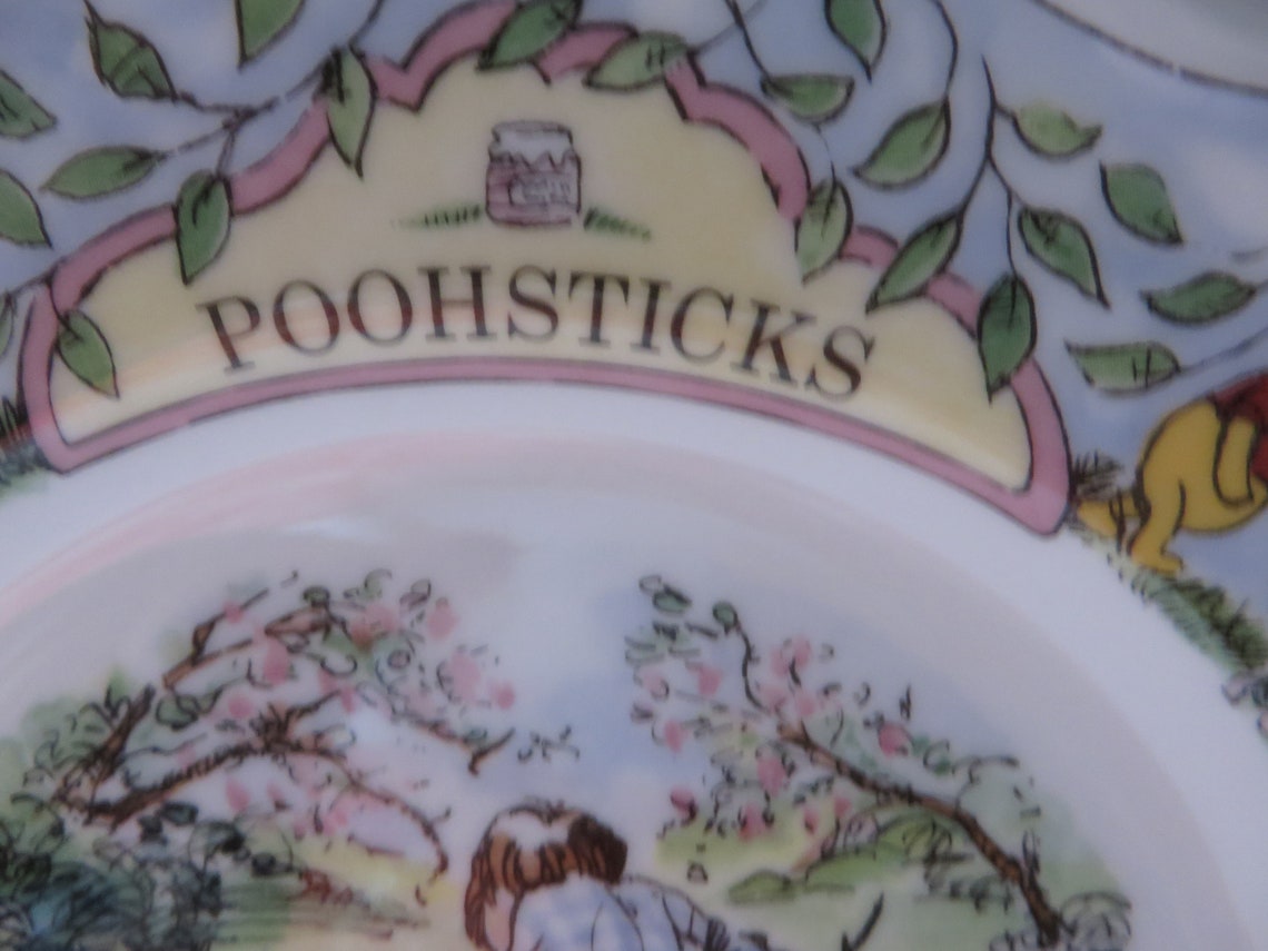 Winnie the Pooh 1980's Pooh Sticks vintage plate | Etsy