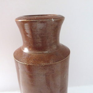 Antique Victorian Dark Brown Stoneware Ink Bottle, Ink Bottle ...