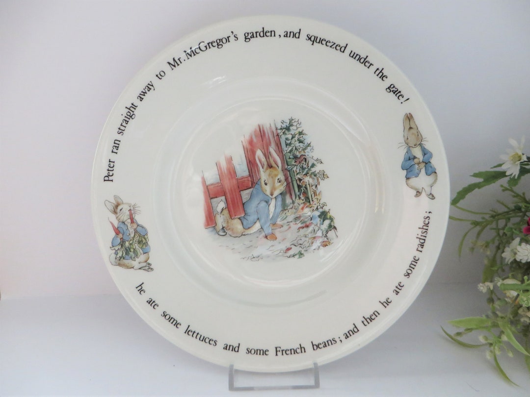 Vintage Beatrix Potter Peter Rabbit Plate, Mr Mcgregor, Peter Rabbit ...