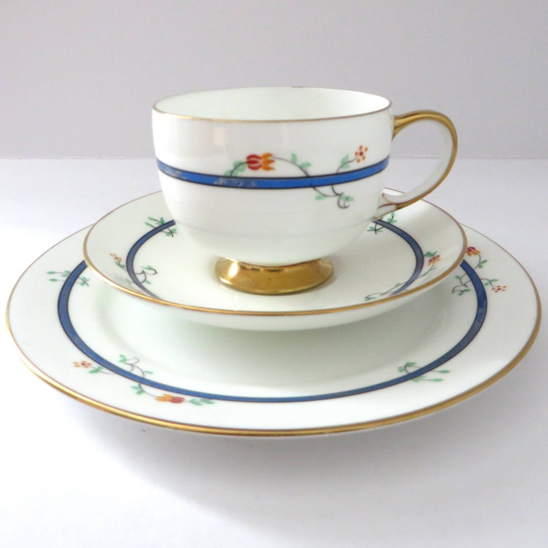 Paragon Star Art Deco 1920's Floral Orange Tree Tea Trio - Etsy