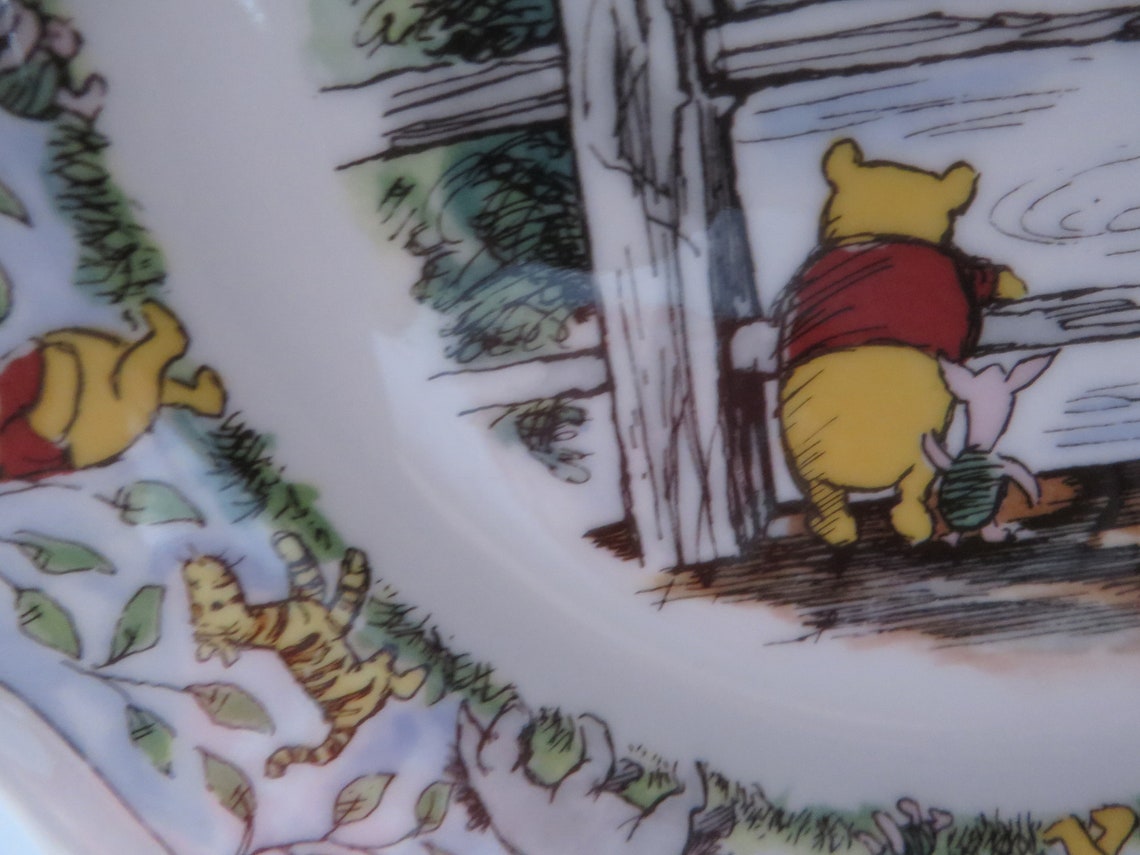Winnie the Pooh 1980's Pooh Sticks vintage plate | Etsy