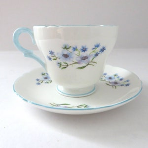 Shelley Blue Rock Coffee Cup and Saucer, Shelley Demitasse, Henley ...