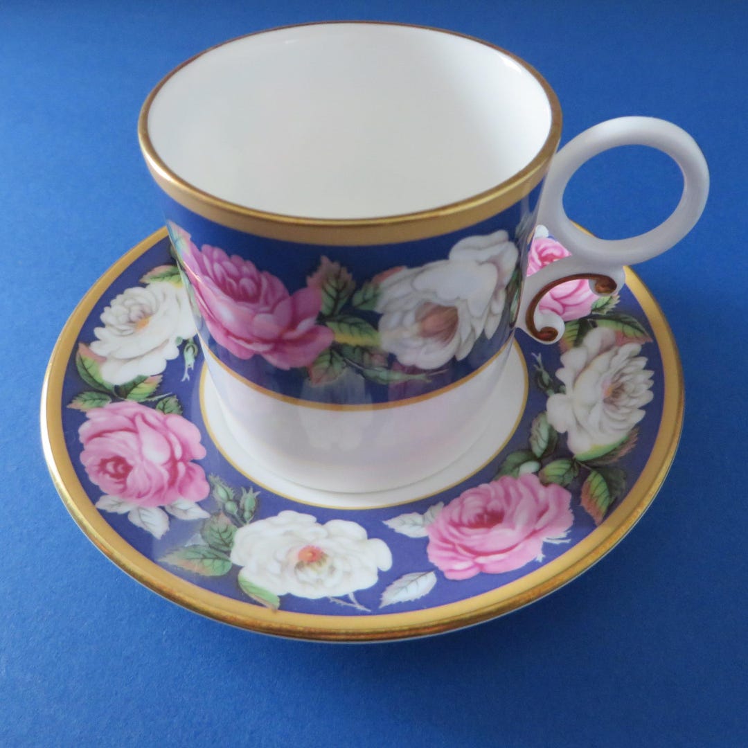 Royal Worcester Chamberlain Roses Coffee Cup and Saucer - Etsy