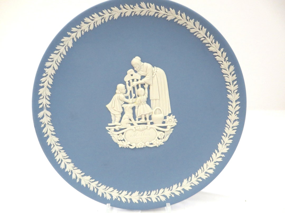 Wedgwood Jasperware Mother 1992 Blue Plate Blue Jasperware - Etsy